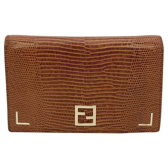 Fendi | Bags | Fendi Tan Lizard Wallet | Poshmark